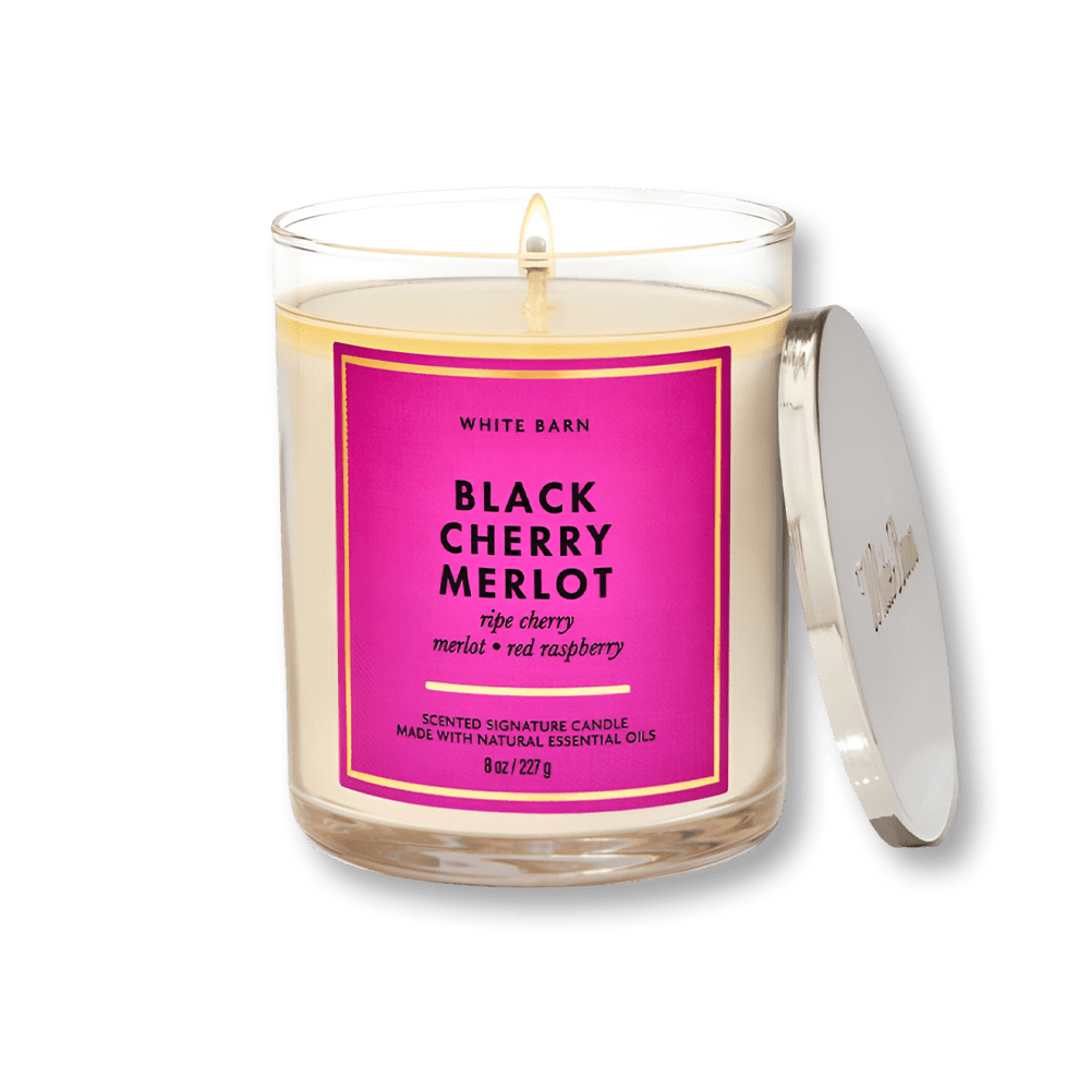 Shop Bath & Body Works White Barn Black Cherry Merlot Scented Candle ...